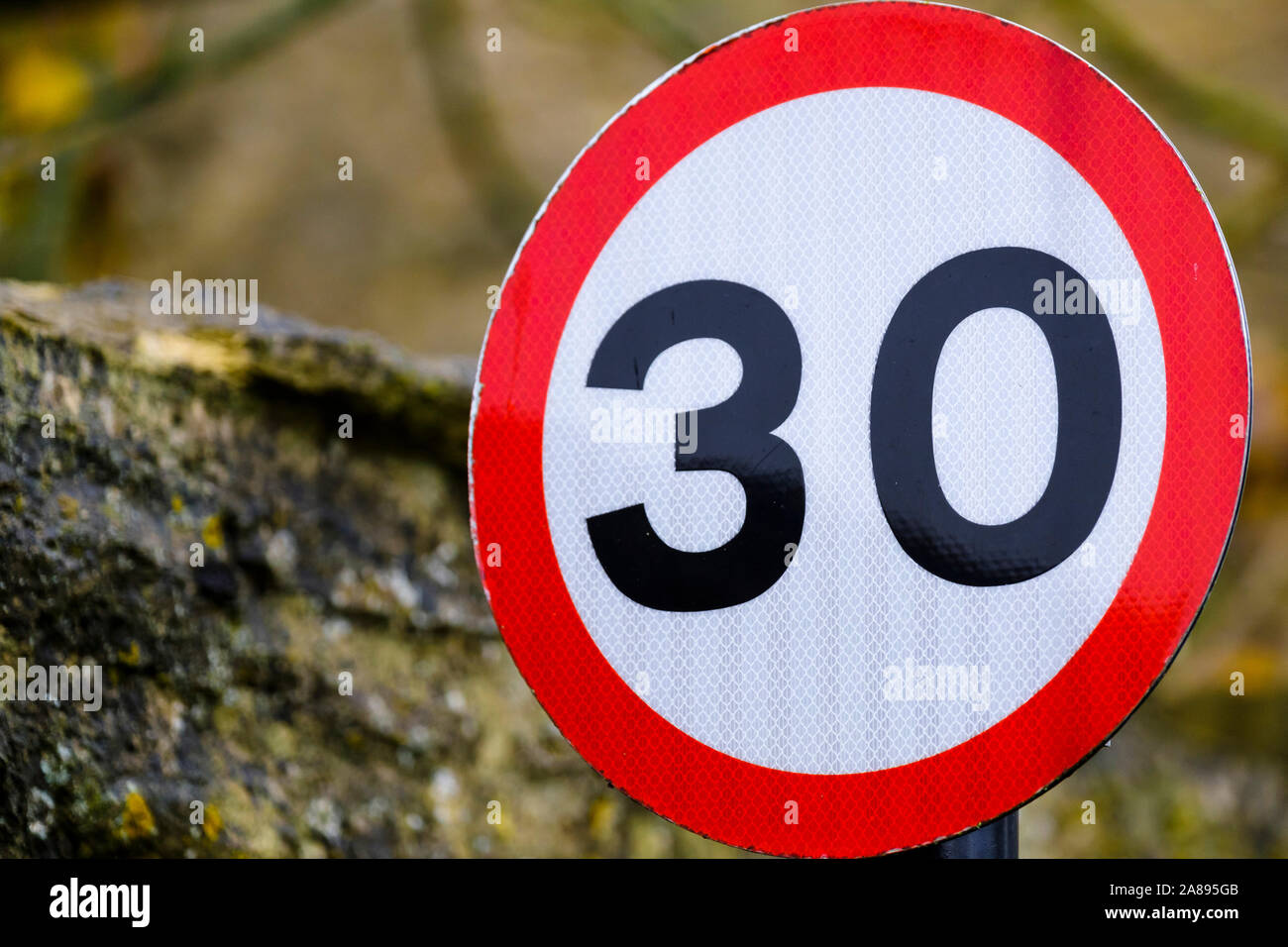 30 mph speed restriction road sign hi-res stock photography and images ...