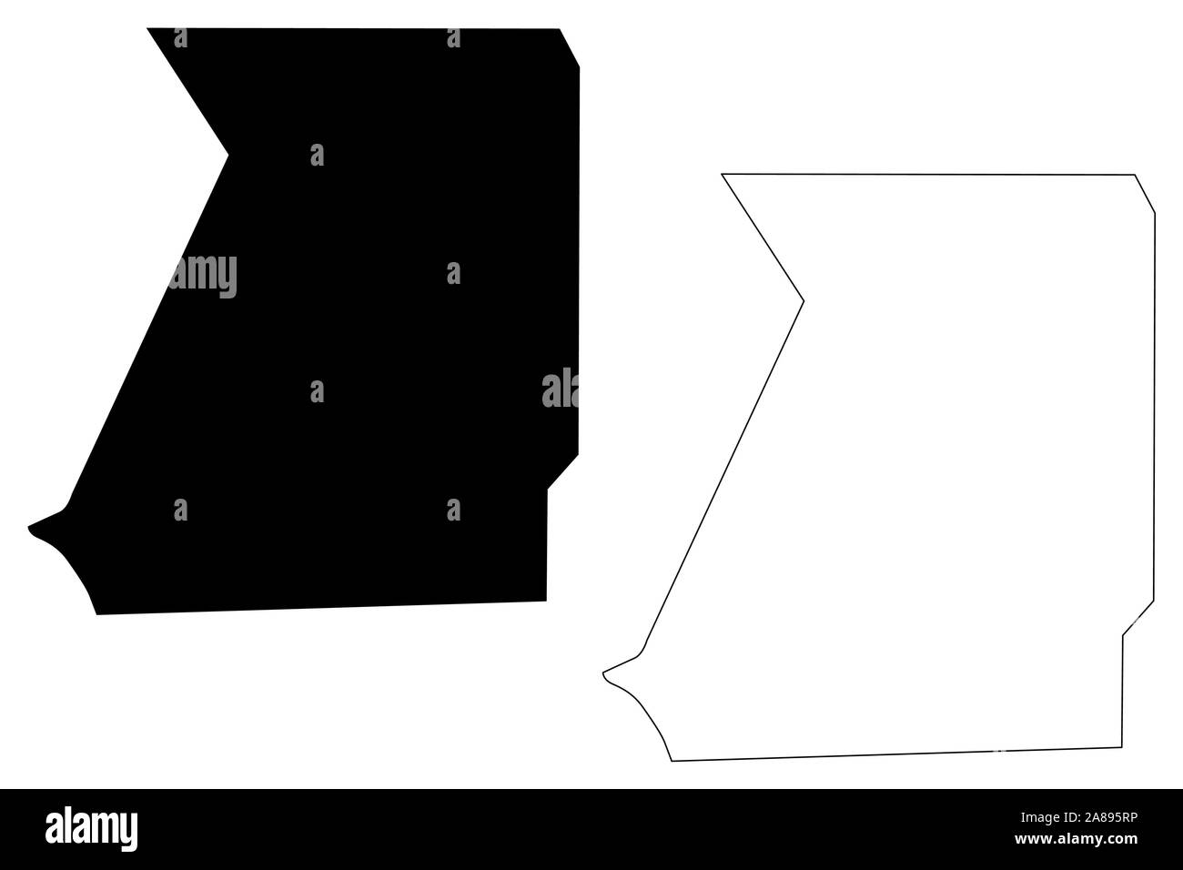 Inchiri Region (Regions of Mauritania, Islamic Republic of Mauritania) map vector illustration ...