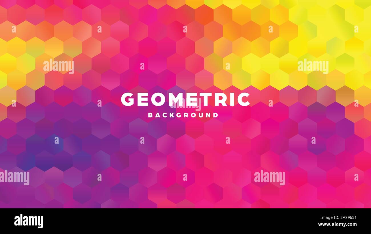 Hexagonal polygonal abstract background. Colorful triangle gradient ...