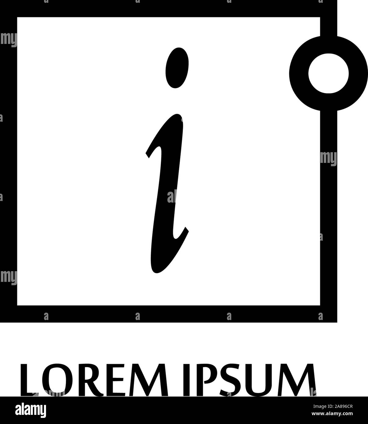 Letter I Alphabetic Logo Design Template, Very Simple Logo Concept ...