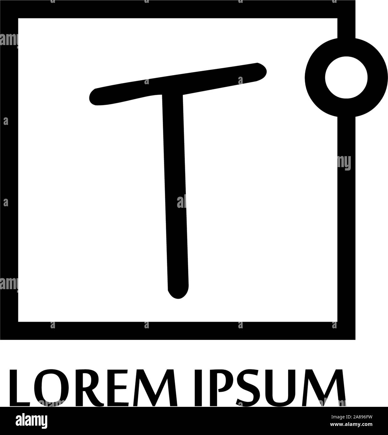 Letter T Alphabetic Logo Design Template, Very Simple Logo Concept ...