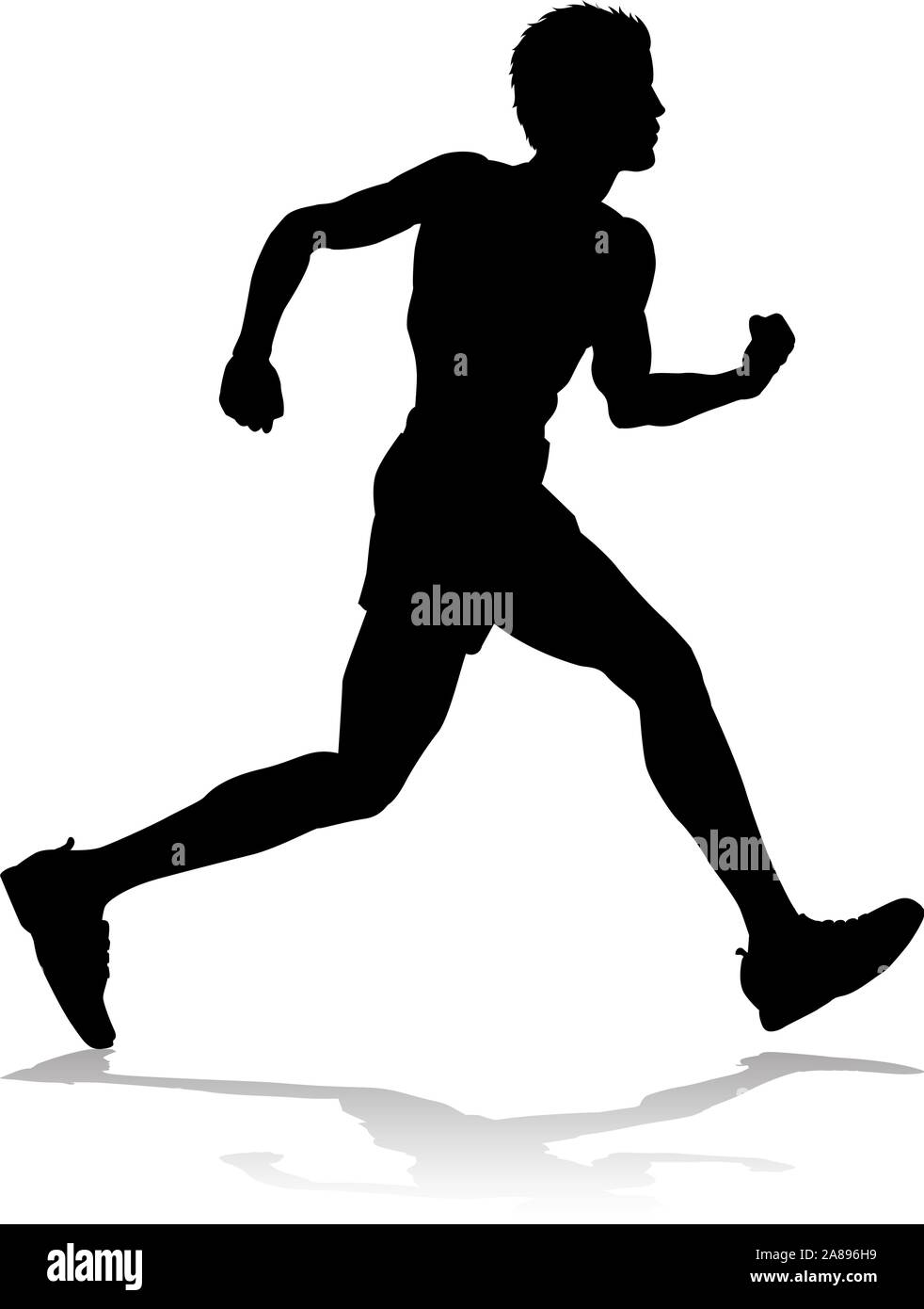Runner Racing Track and Field Silhouette Stock Vector Image & Art - Alamy