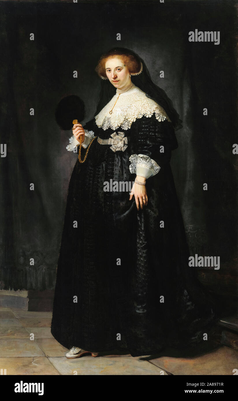 Rembrandt van Rijn, Oopjen Coppit (1611-1689), portrait painting, 1634 ...