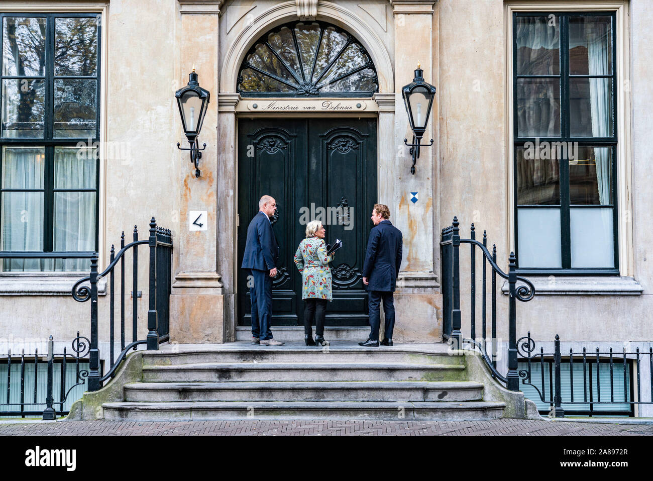 DEN HAAG, 07-11-2019, Ministry of Defense mainbuilding at The Hague ...