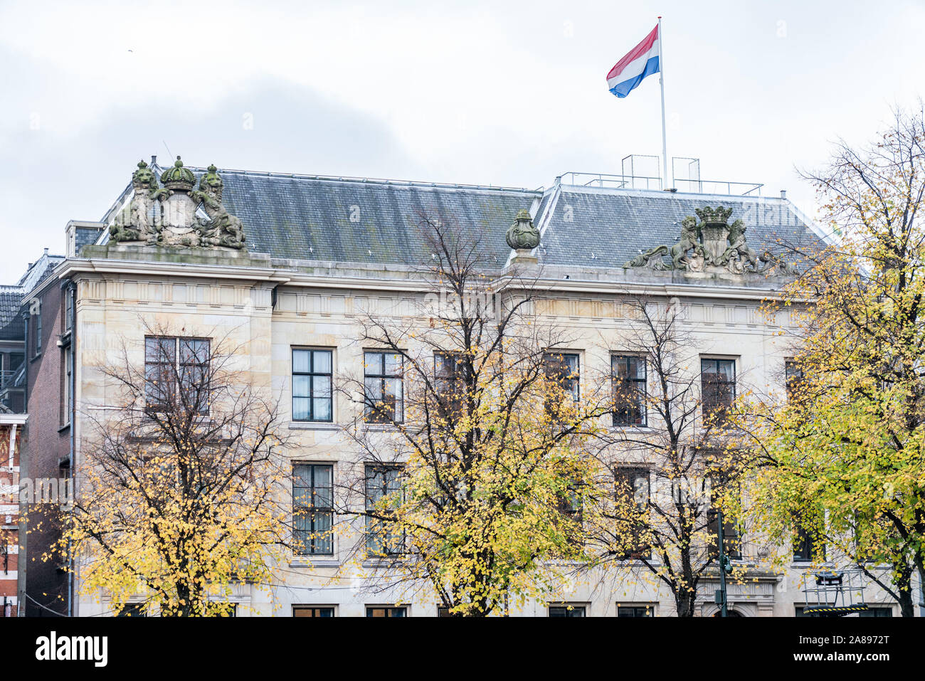 DEN HAAG, 07-11-2019, Ministry of Defense mainbuilding at The Hague ...