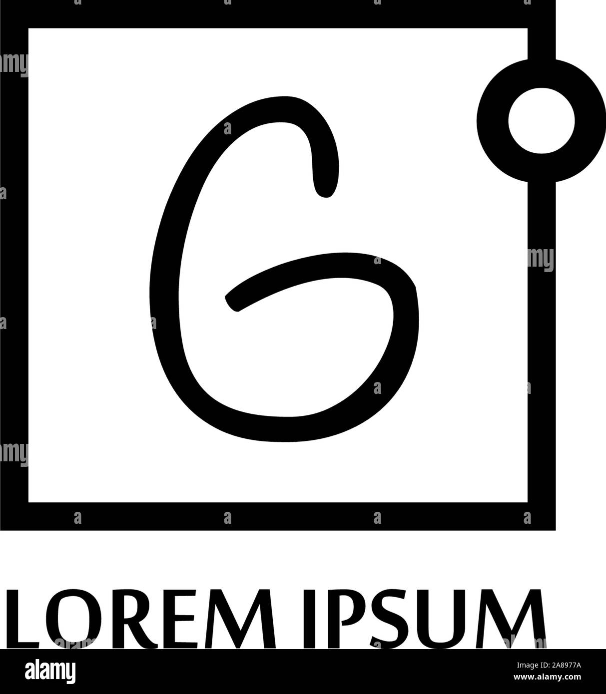 Letter G Alphabetic Logo Design Template, Very Simple Logo Concept ...