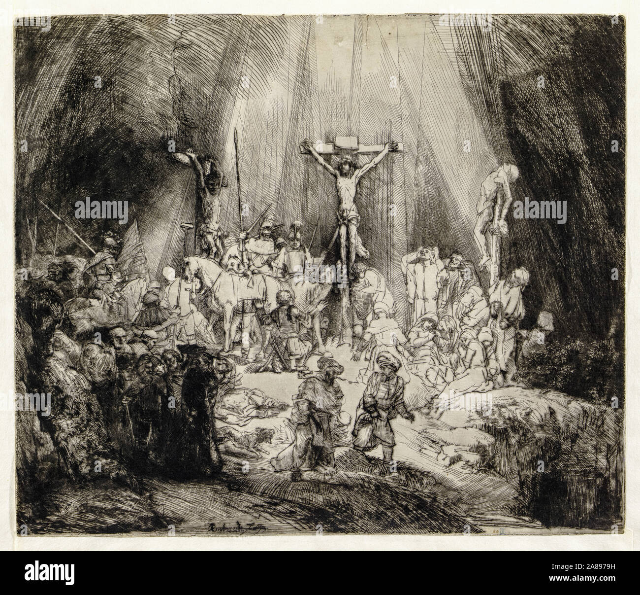 Crucifixion of jesus christ two thieves hi-res stock photography and ...