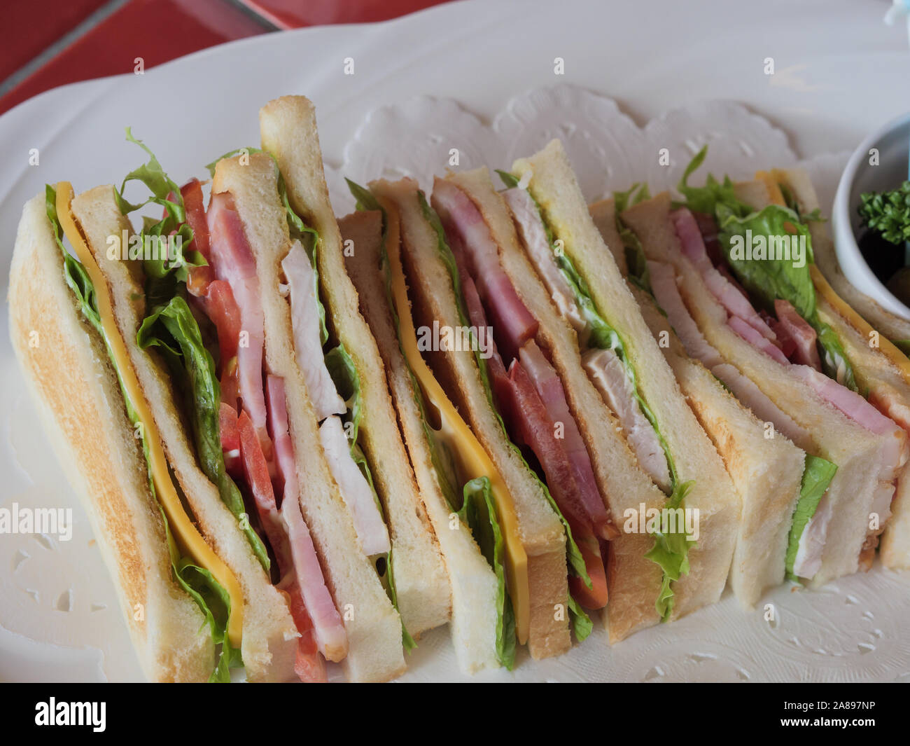 Fancy food sandwich white plate hi-res stock photography and images - Alamy