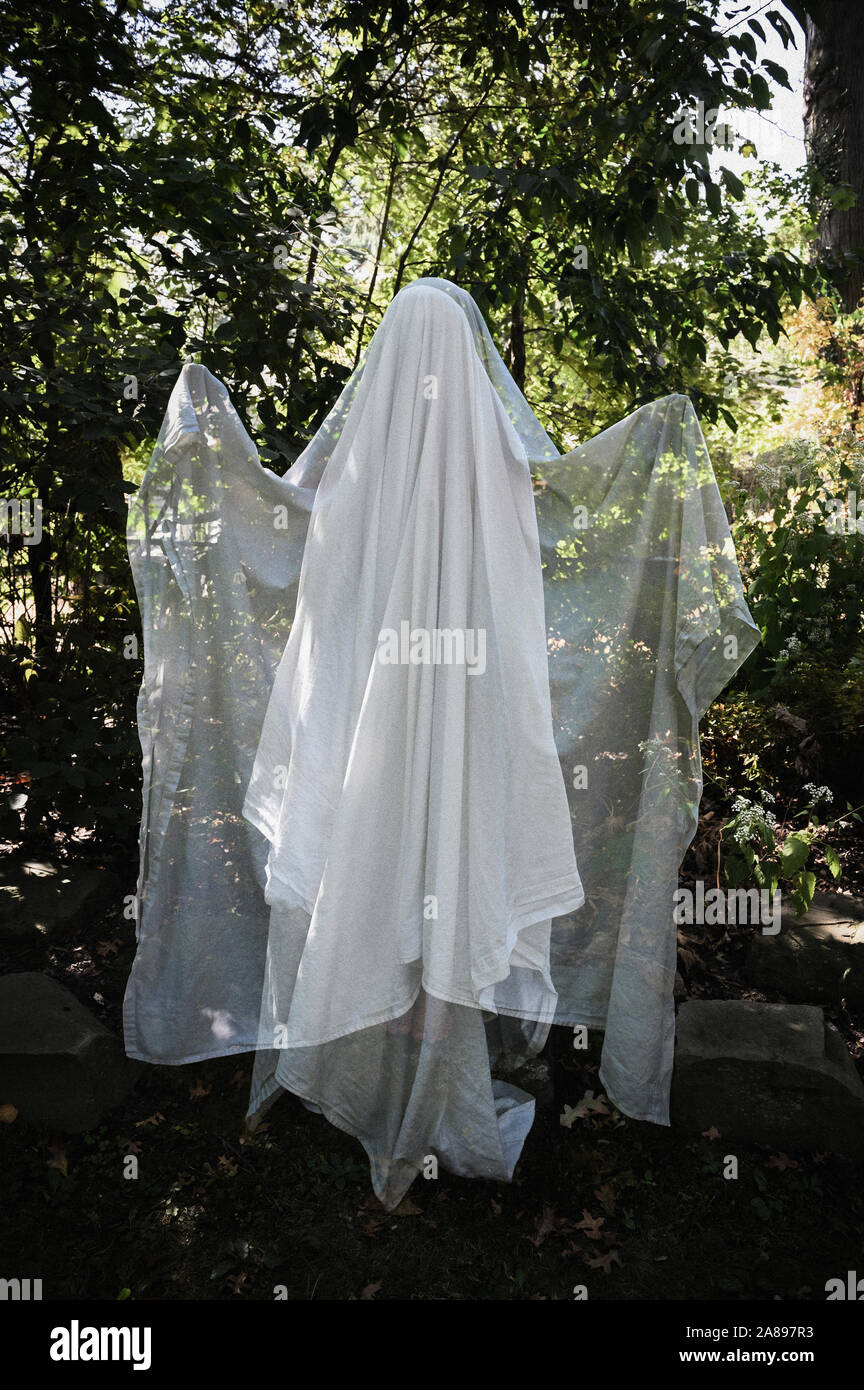 Ghost in forest Stock Photo - Alamy