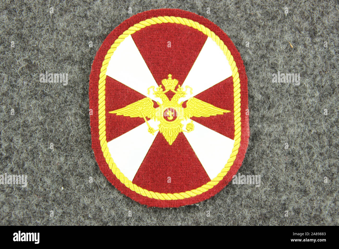 Russian military chevron. Russian Army patch on solder's uniform ...