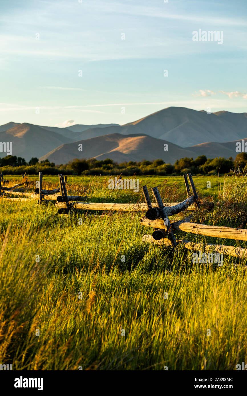 Fence through field hi-res stock photography and images - Alamy