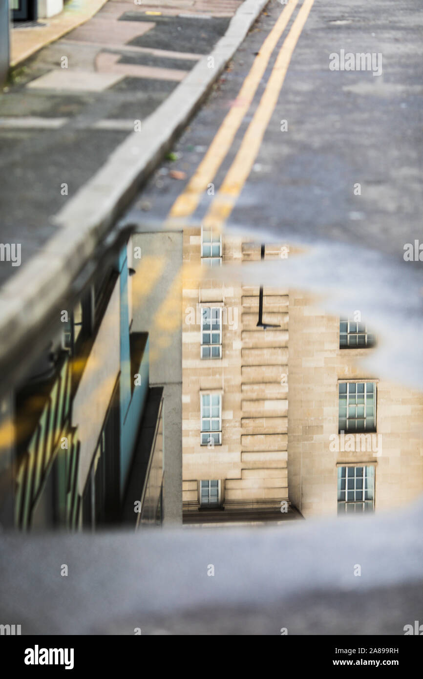 building reflected in water, London Stock Photo - Alamy