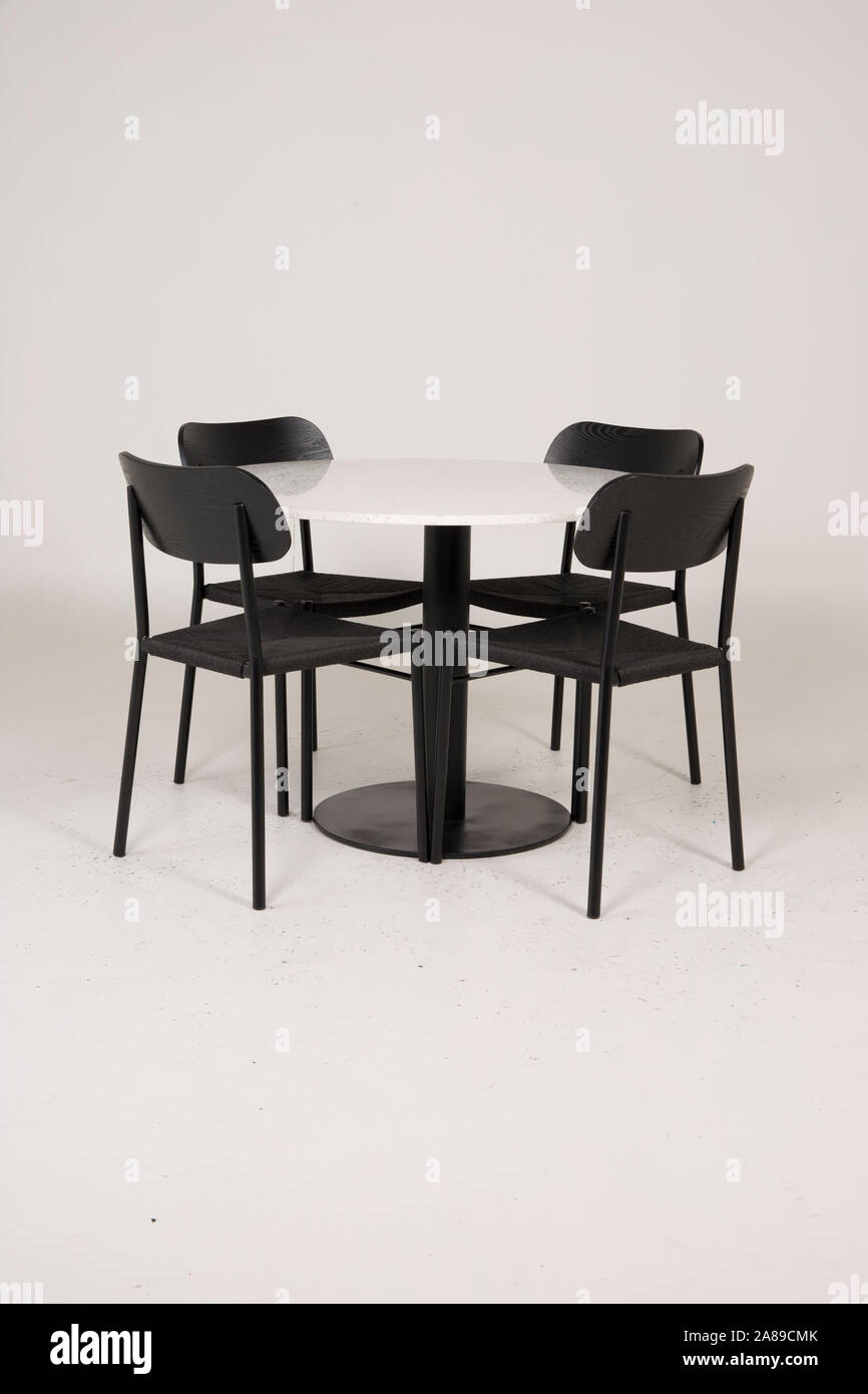 Luxury chair and table sets for interior design isolated on gray ...