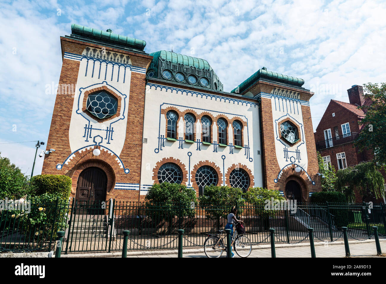 Malmo, Sweden - August 28, 2019: Facade of the Malmo Synagogue with a ...