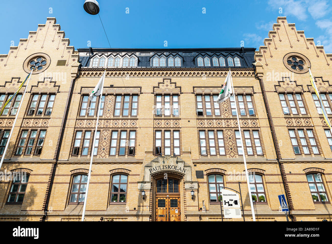 Malmo Sweden August 28 2019 Facade Of The Pauli High School
