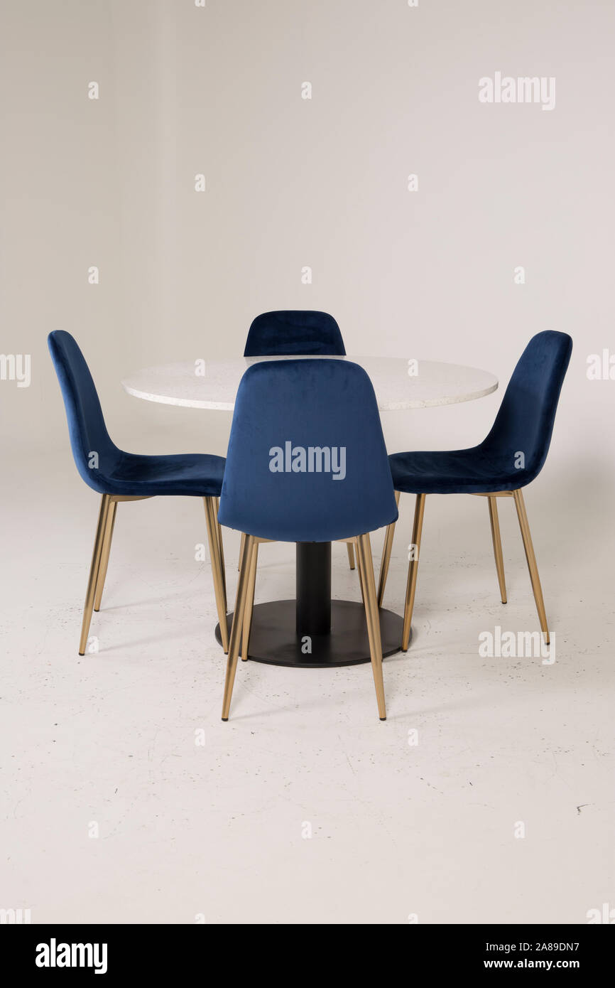 Luxury chair and table sets for interior design isolated on gray ...