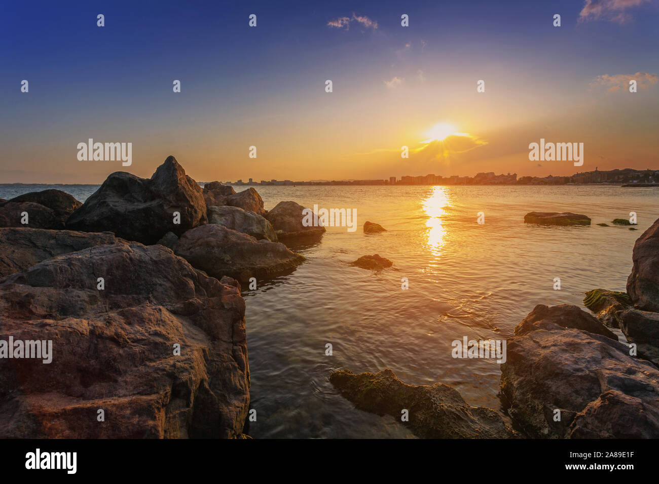 Beautiful sunset sand city in hi-res stock photography and images - Alamy