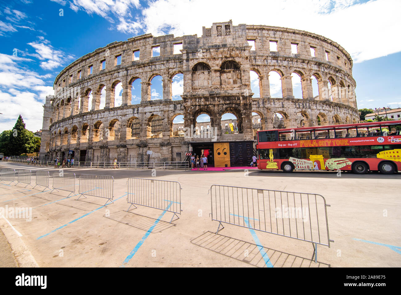 Pula, Croatia - July, 2019: Roman Temple Colloseum Amphitheatre in Pula ...