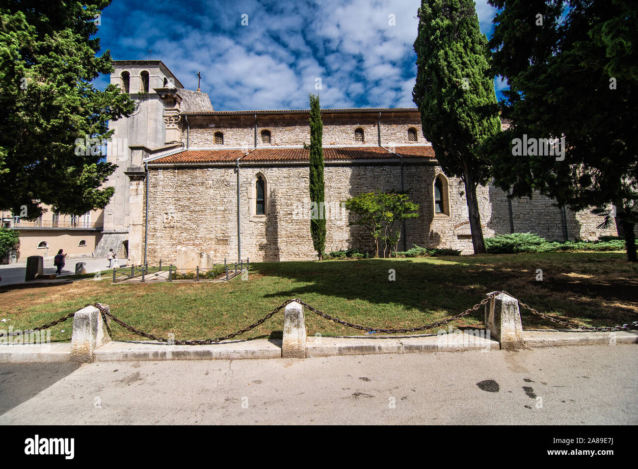 PULA, CROATIA - July, 2019: Streetscape in Pula the largest city in ...