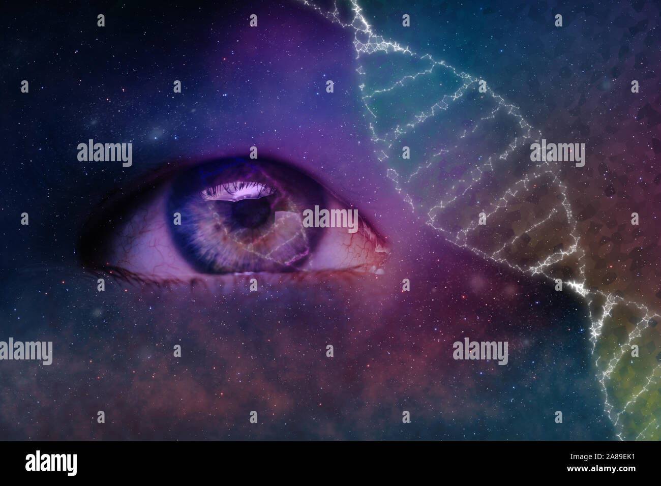 Human eye and dna hi-res stock photography and images - Alamy