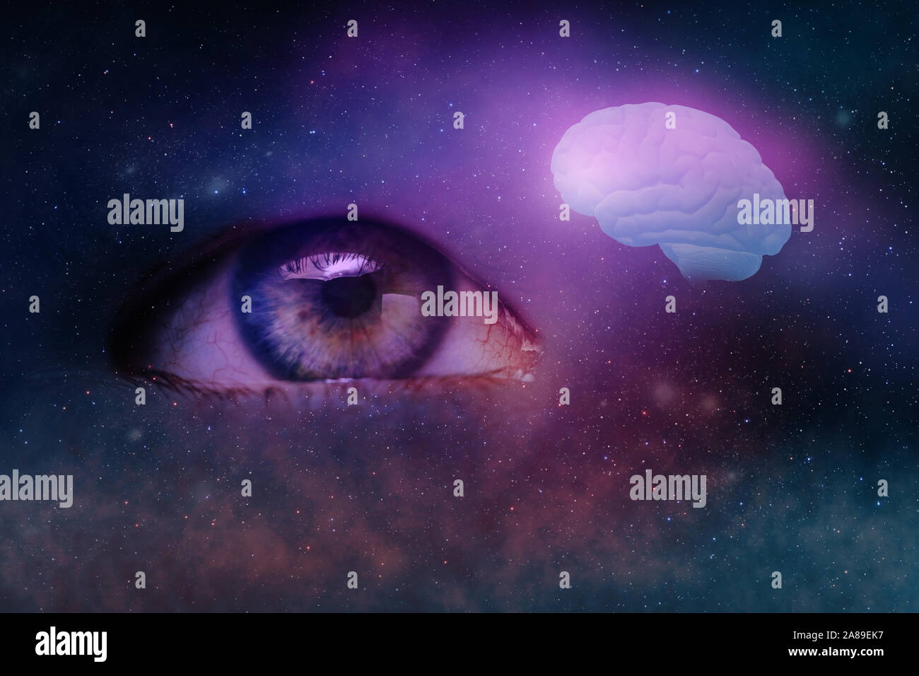 Human Eye And Nebula