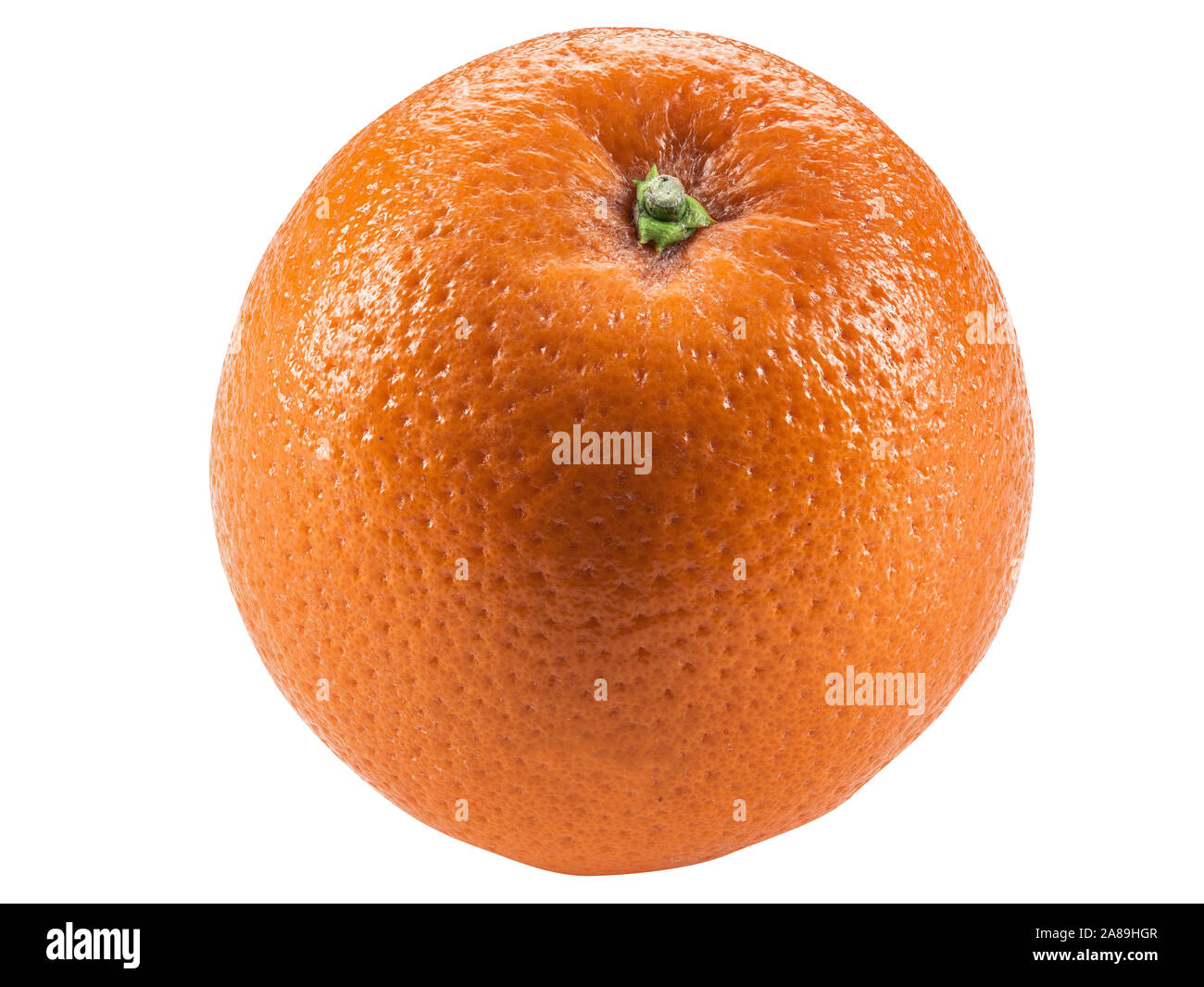 Smooth-skinned orange isolated on white background with copy space for ...
