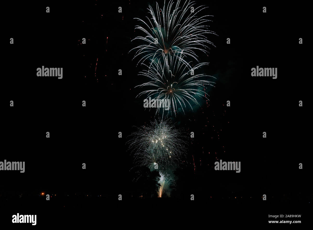 fireworks display during bonfire night at Bught park in Inverness ...