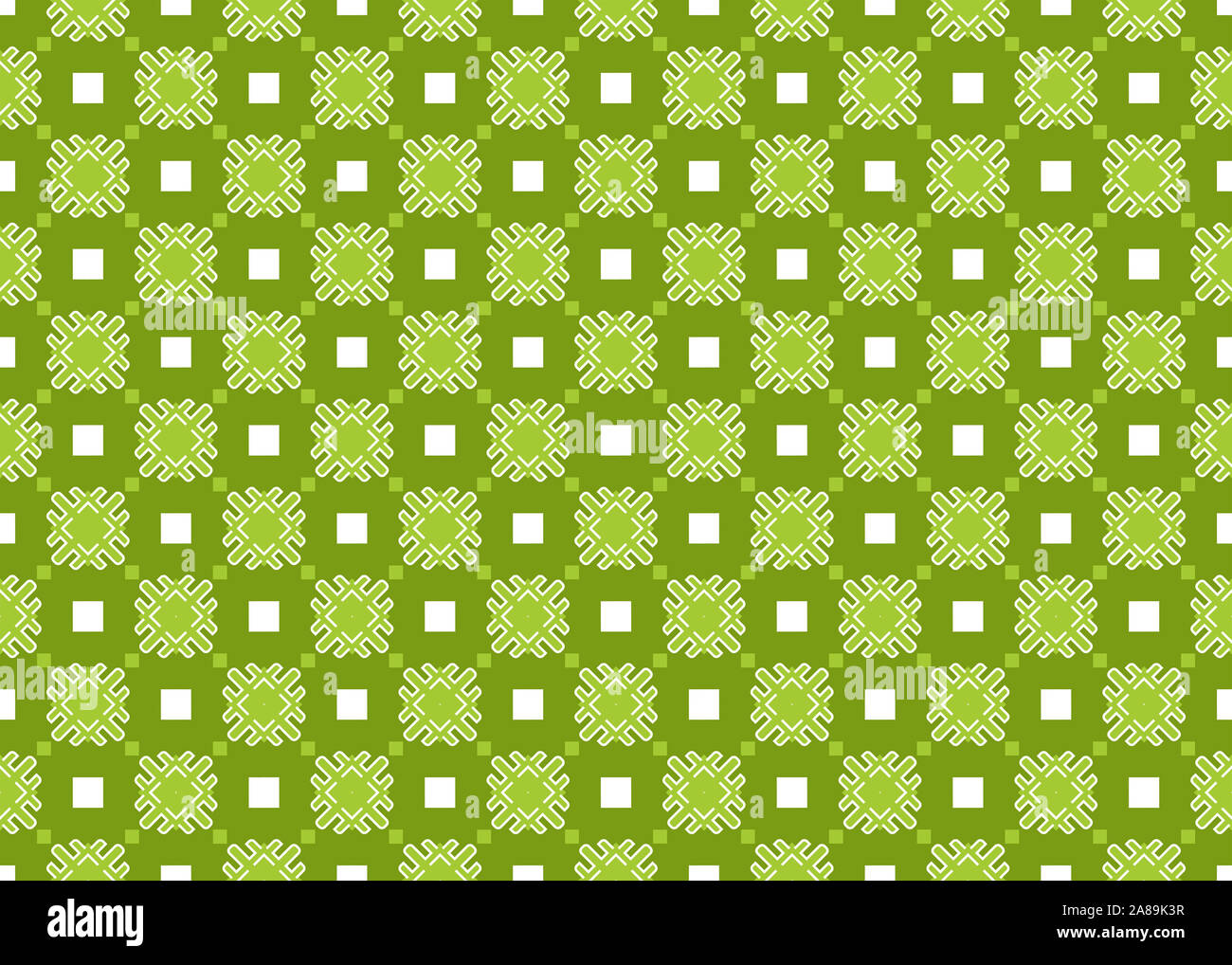 Seamless geometric pattern. In green and white colors Stock Photo - Alamy