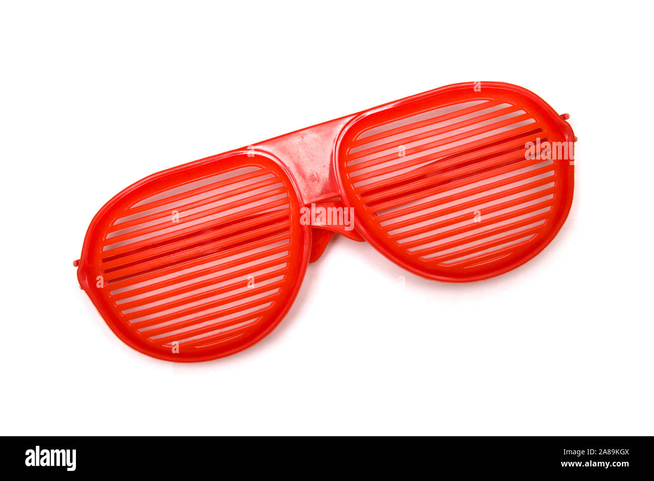 Red shutter shading glasses isolated on the white background Stock ...