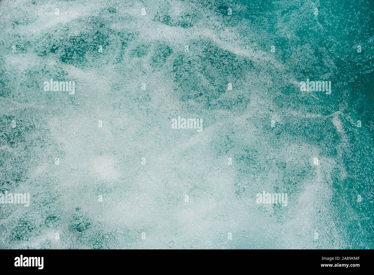 Turquoise color of river water. Blue sea, ocean for with waves Stock ...