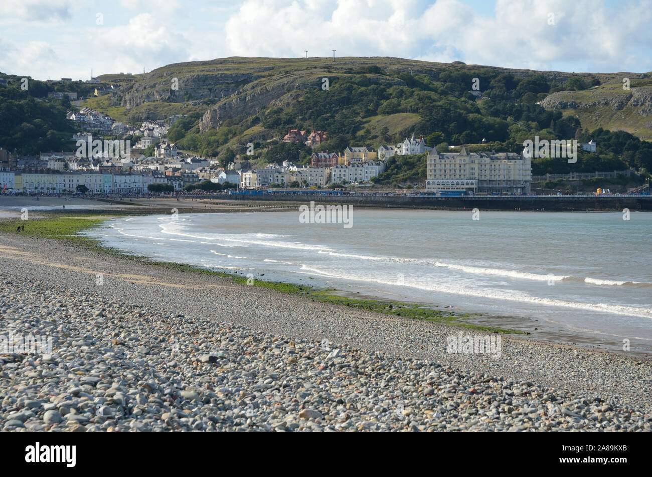 Llandudno Beach;Conwy; North Wales; UK; United Kingdom; Europe. Pebble ...