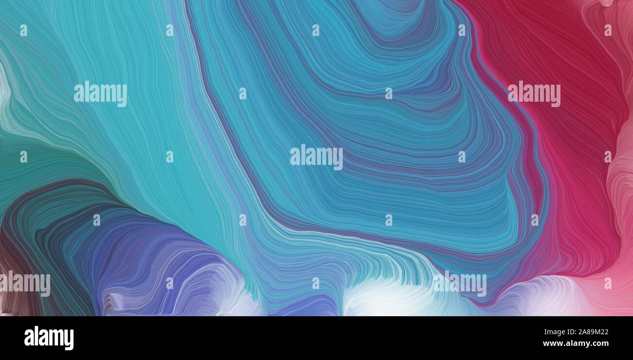 curved lines background or backdrop with steel blue, pale violet red ...