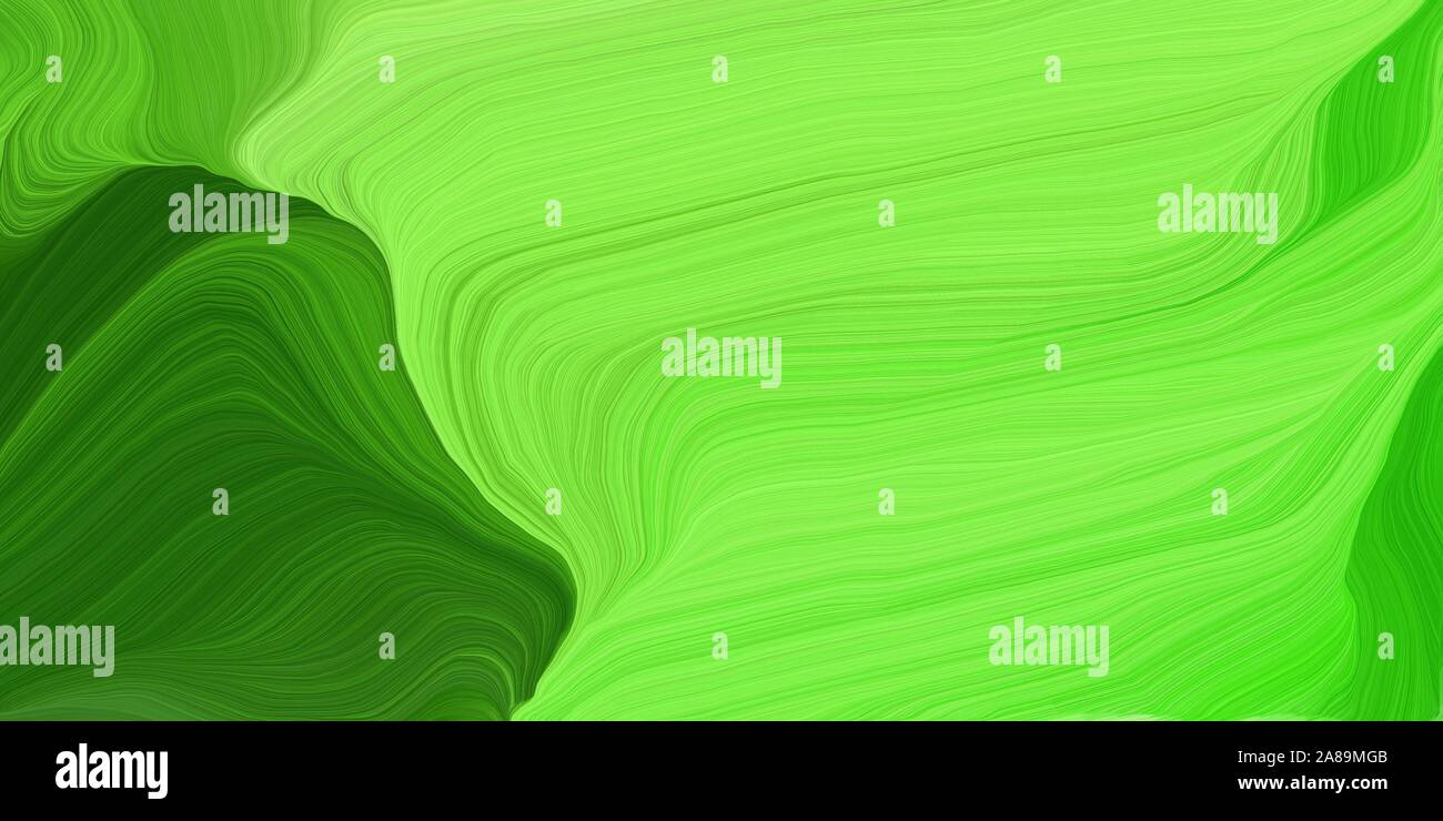 curved speed lines background or backdrop with yellow green, forest ...