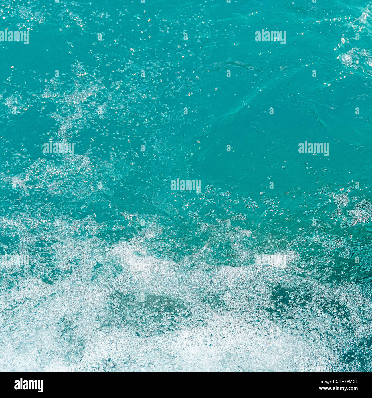 Turquoise color of river water. Blue sea, ocean for with waves Stock ...