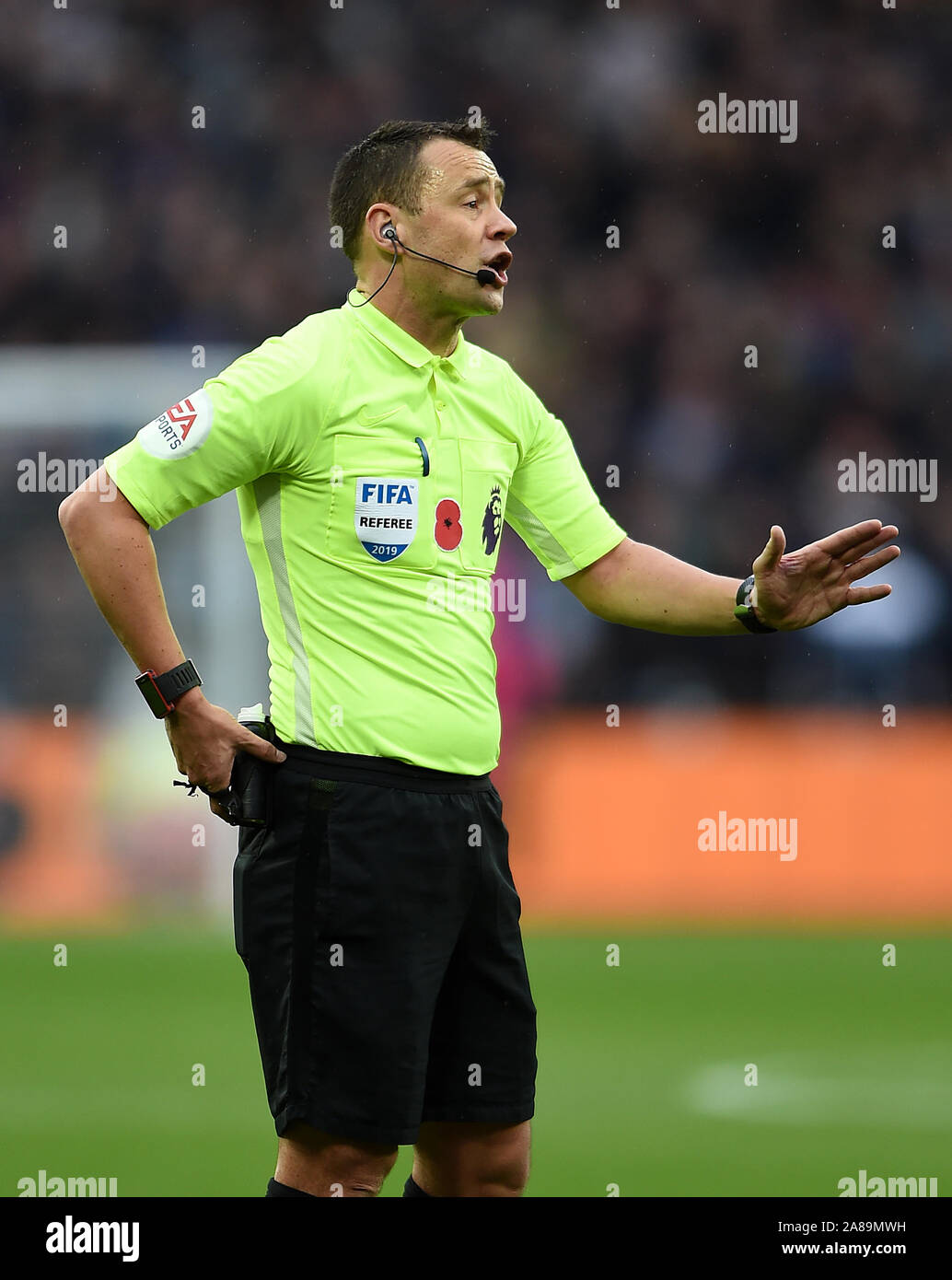 Match referee Stuart Attwell Stock Photo - Alamy