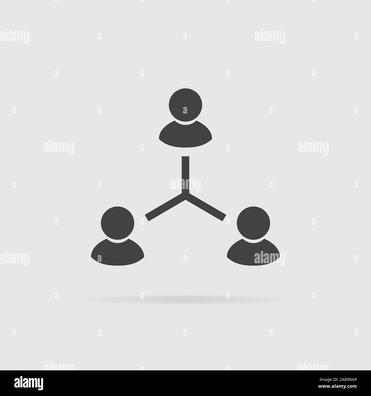 Hierarchical structure icon in flat style isolated on grey background ...