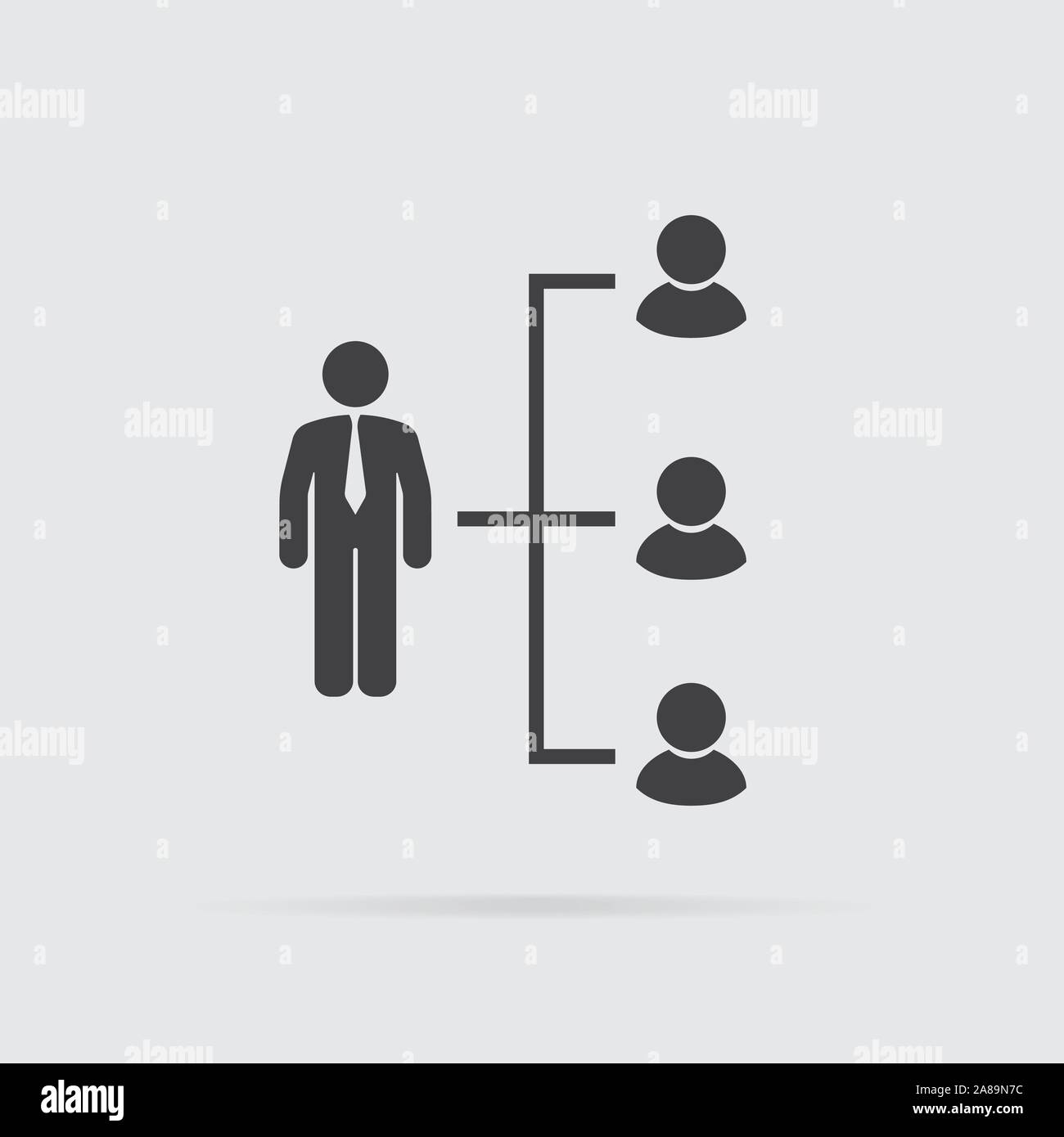 Business communications icon in flat style isolated on grey background ...