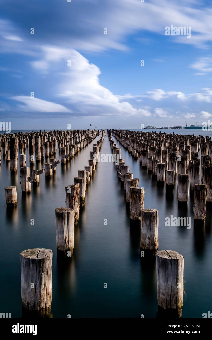 4 Nov 19. Melbourne, Australia. Original pylons, circa 1912 of Princess ...