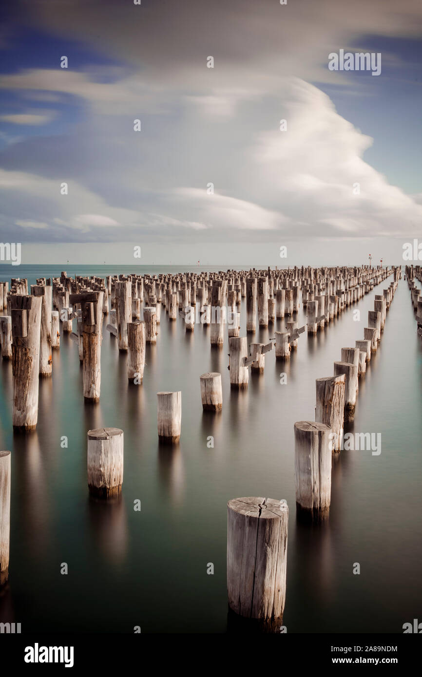 4 Nov 19. Melbourne, Australia. Original pylons, circa 1912 of Princess ...