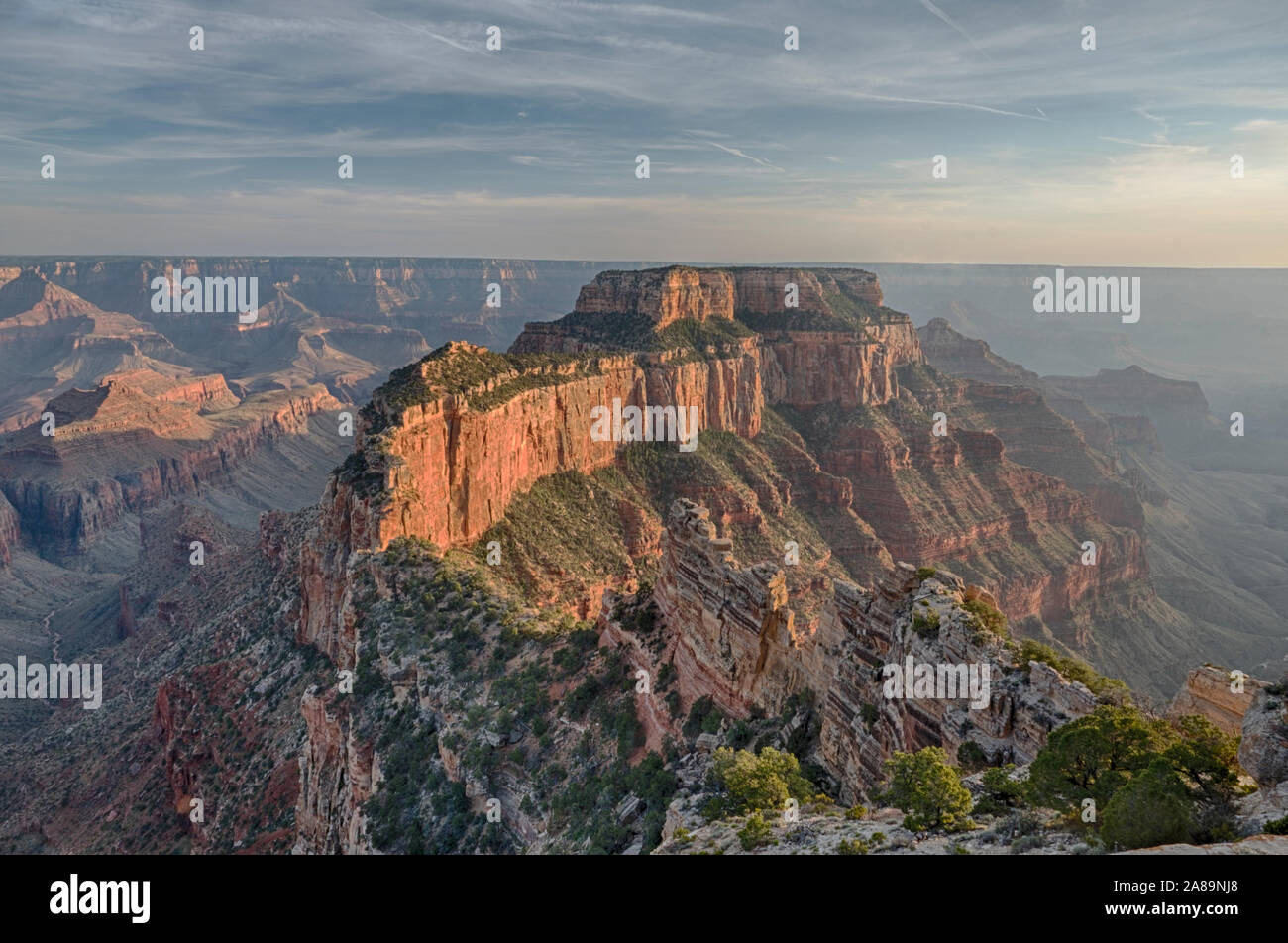 Sunset at Cape Royal, North Rim of the Grand Canyon, Arizona, USA Stock ...