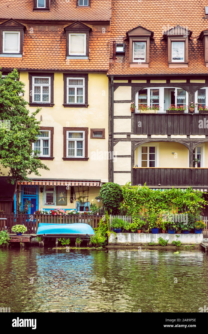 Fishing district Little Venice in Bamberg, Bavaria, Germany. Travel ...