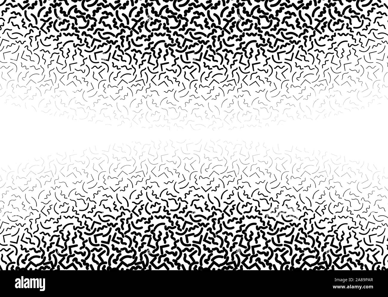 Background with abstract memphis line pattern and thickness gradient ...