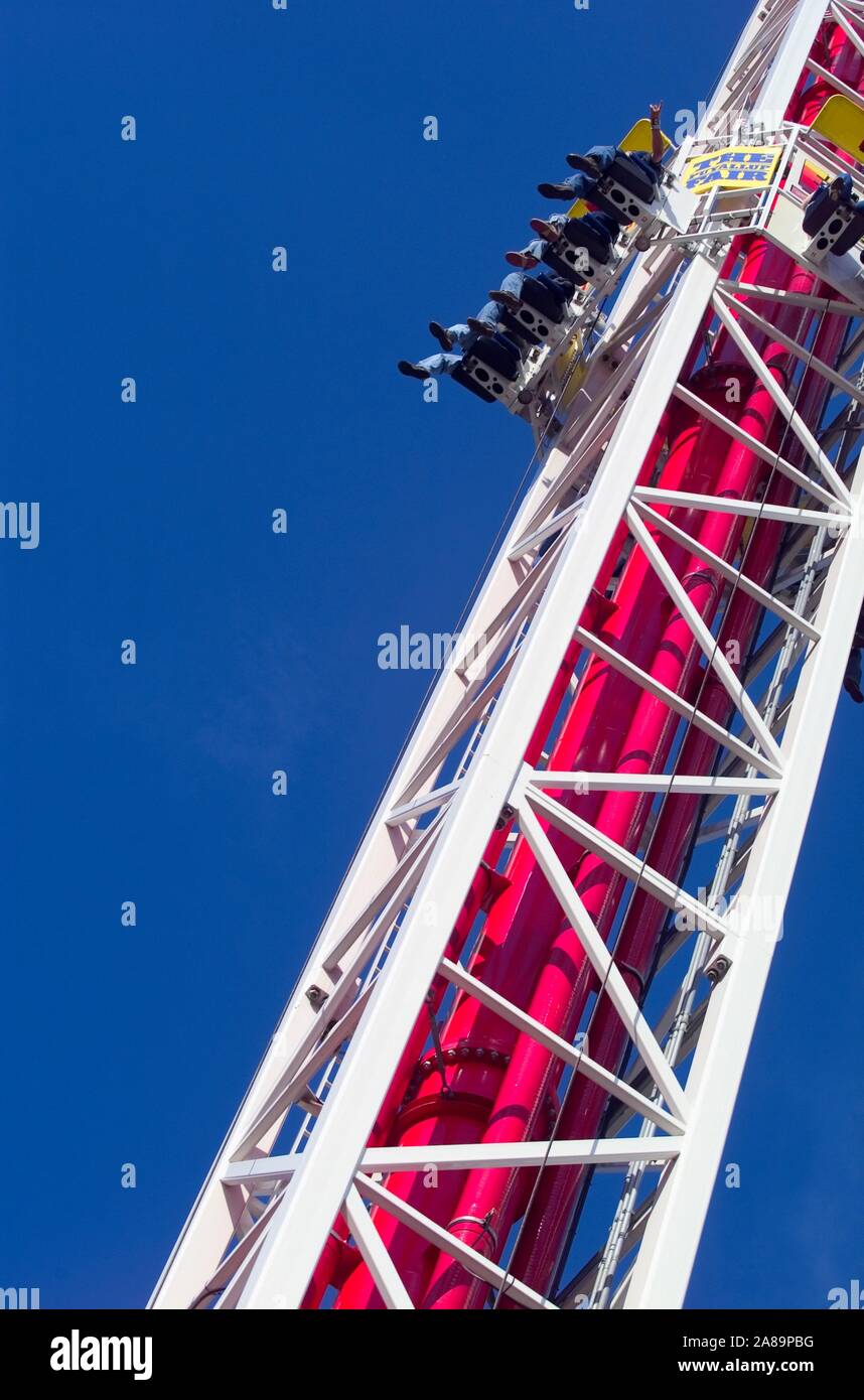 Gravity defying ride at a county fair Stock Photo - Alamy