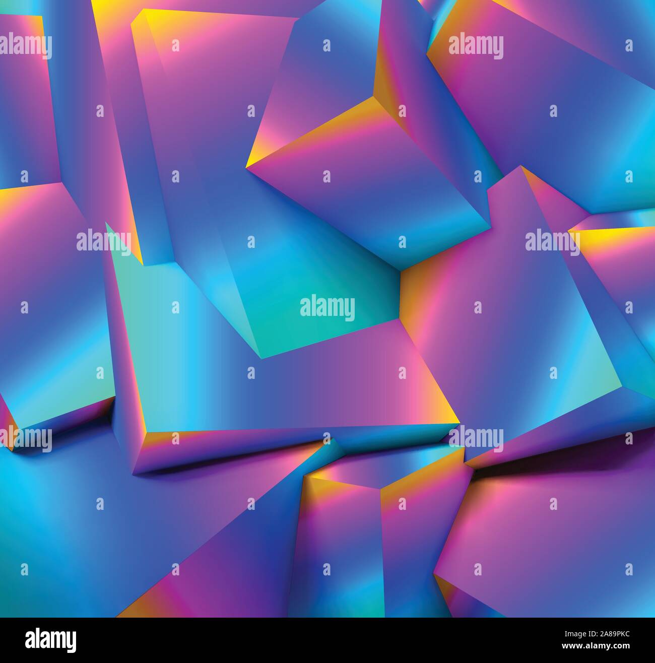 Abstract geometric background with overlapping cubes Stock Vector Image ...