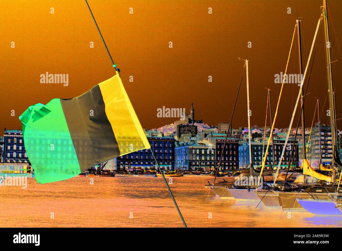 French flag marseille Stock Photo - Alamy