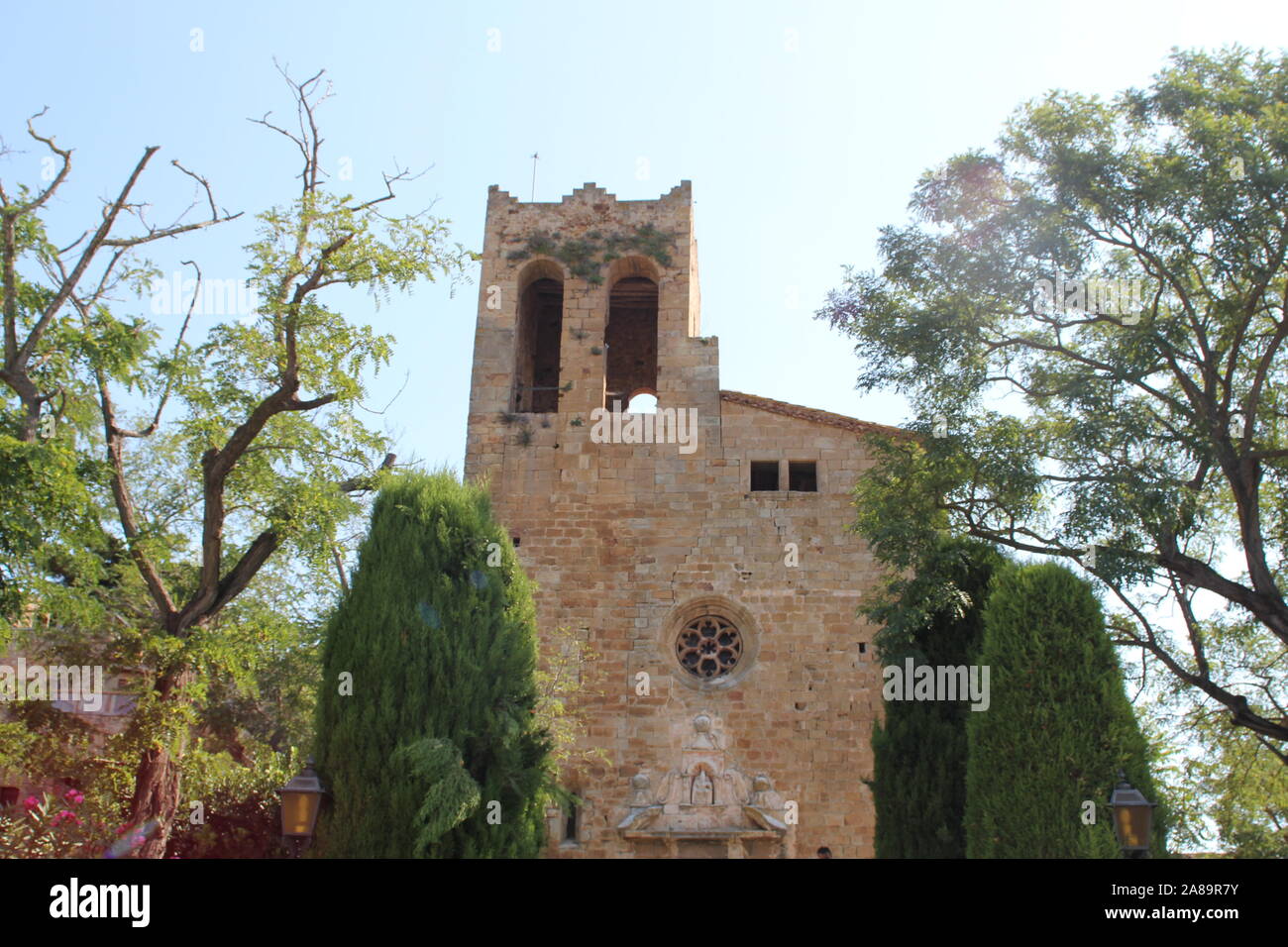 Medieval wall of peratallada hi-res stock photography and images - Alamy