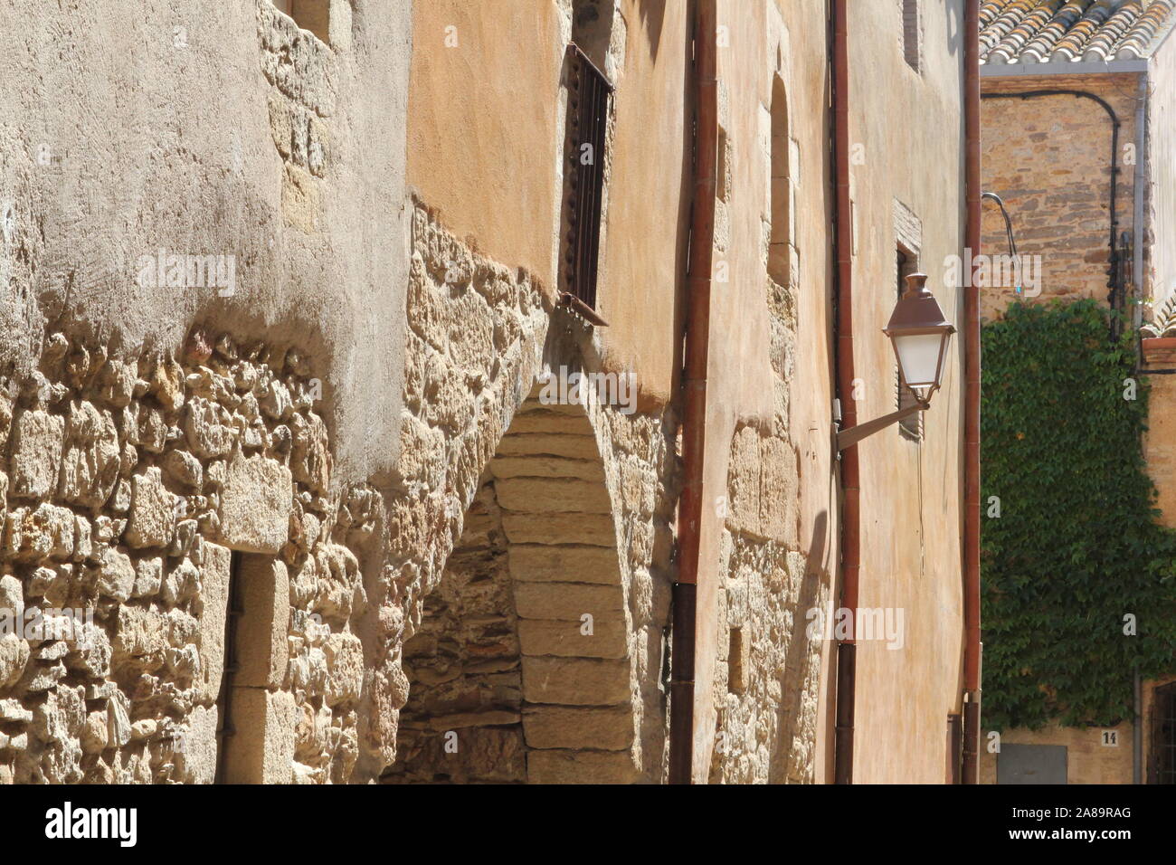 Medieval wall of peratallada hi-res stock photography and images - Alamy