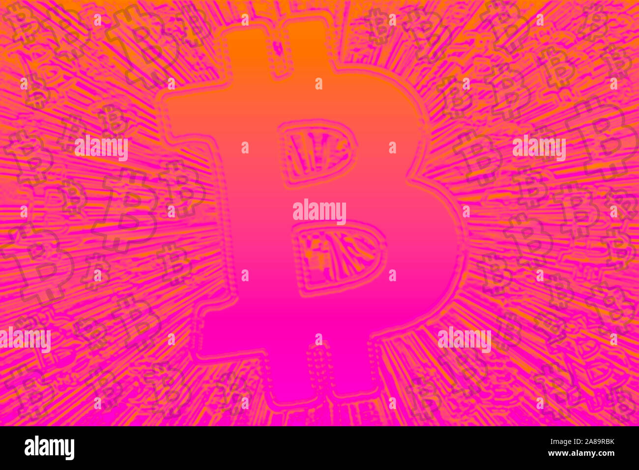An abstract Bitcoin symbol background image Stock Photo - Alamy