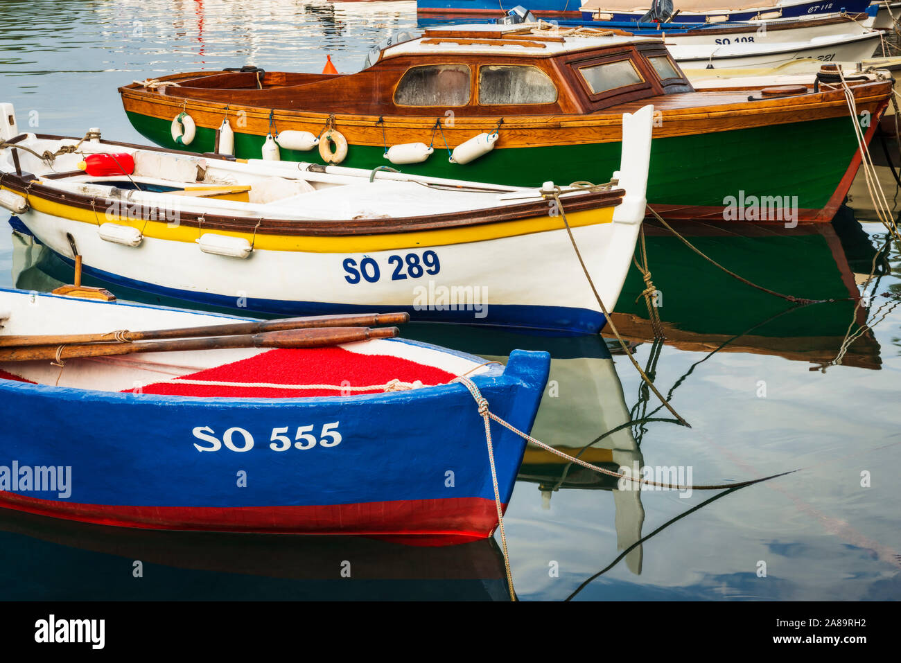 Colorful fishing boats, Sipanska Luka, Sipan Island, Dalmatian Coast ...