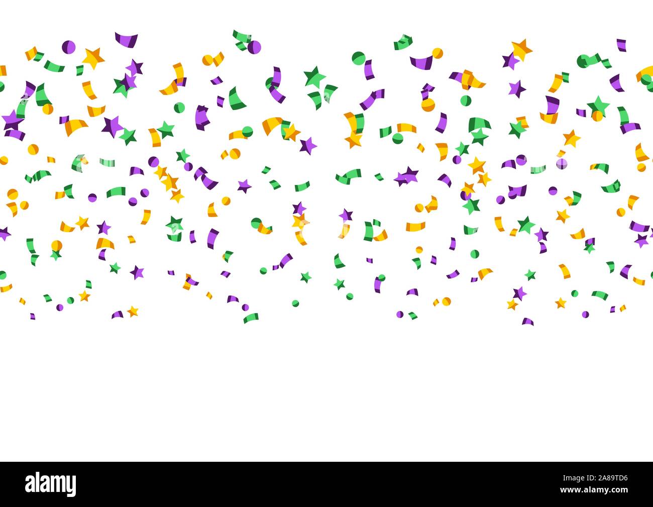 Seamless pattern with confetti in Mardi Gras colors Stock Vector Image ...